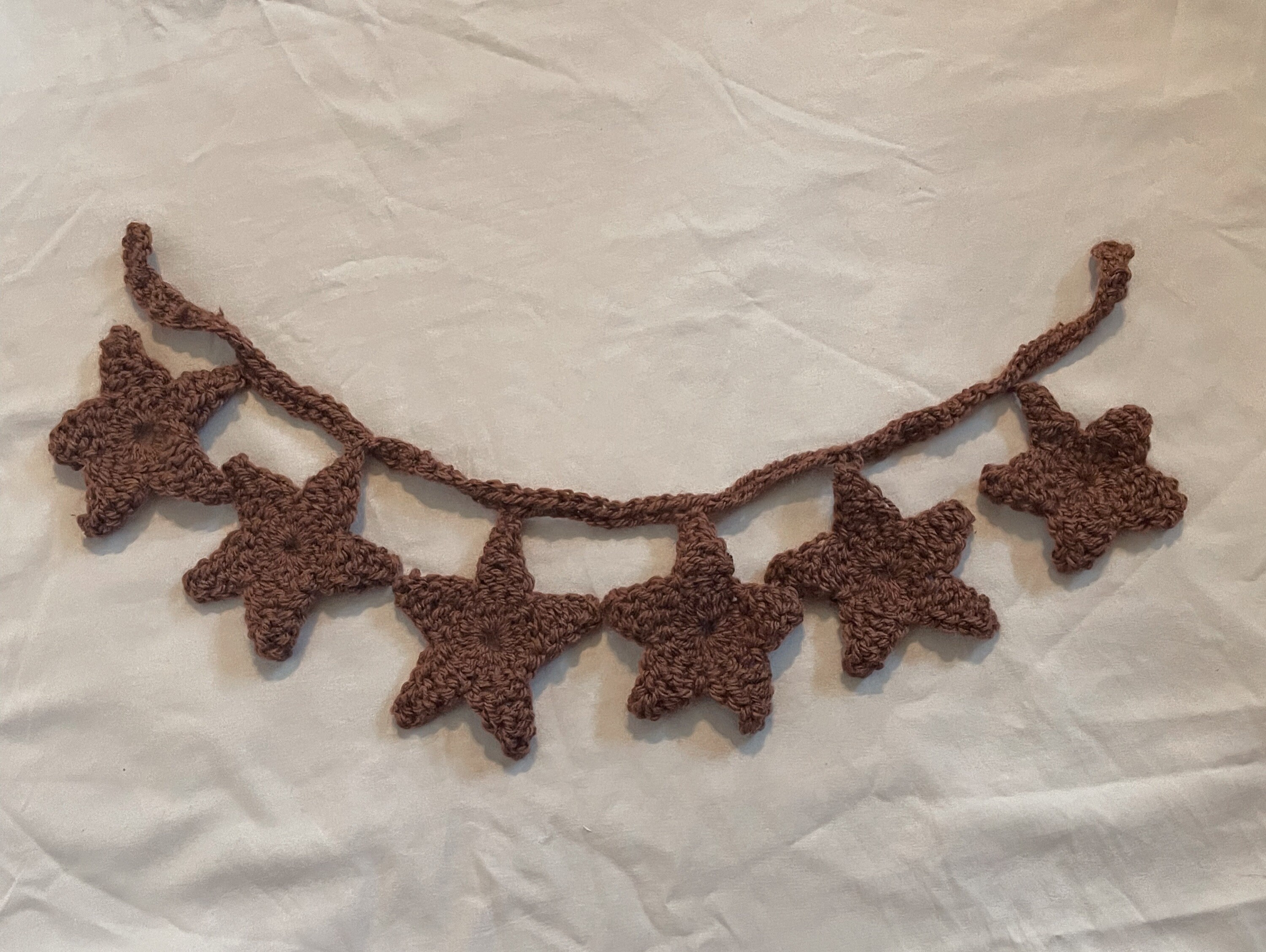 Celestial Crochet Garlands/wall Hangings - Pink Stars, Purple Crescent ...