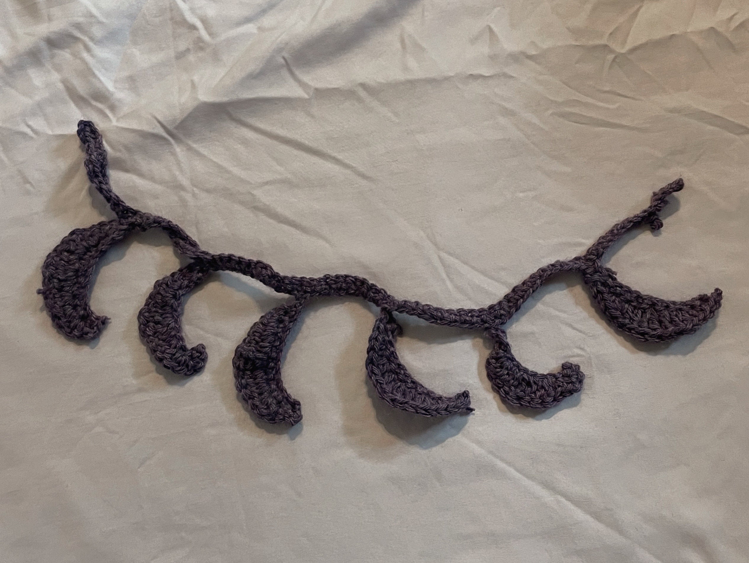 Celestial Crochet Garlands/wall Hangings - Pink Stars, Purple Crescent ...