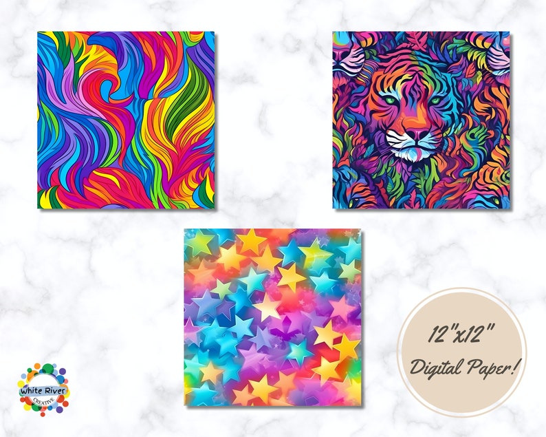 Pride Month Digital Paper: Rainbow Leopard Seamless Patterns (16-pack ...