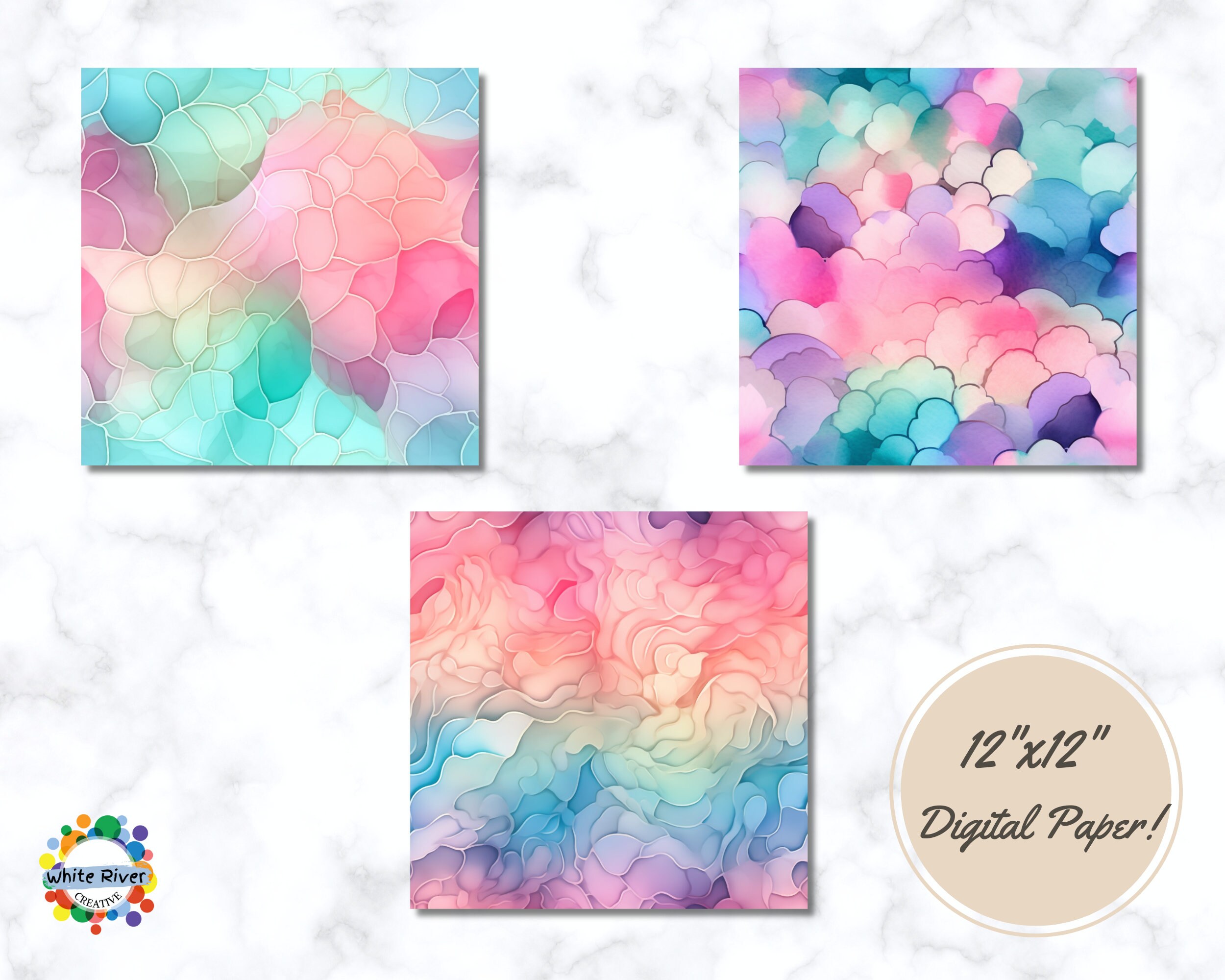 18-pack Mega Bundle! Pastel Ombre Gradient Digital Paper - Digital ...