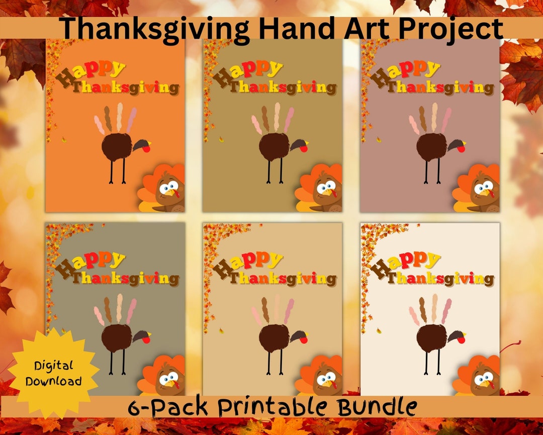 Thanksgiving Handprint Craft: Turkey Art Project (digital Download) - Etsy