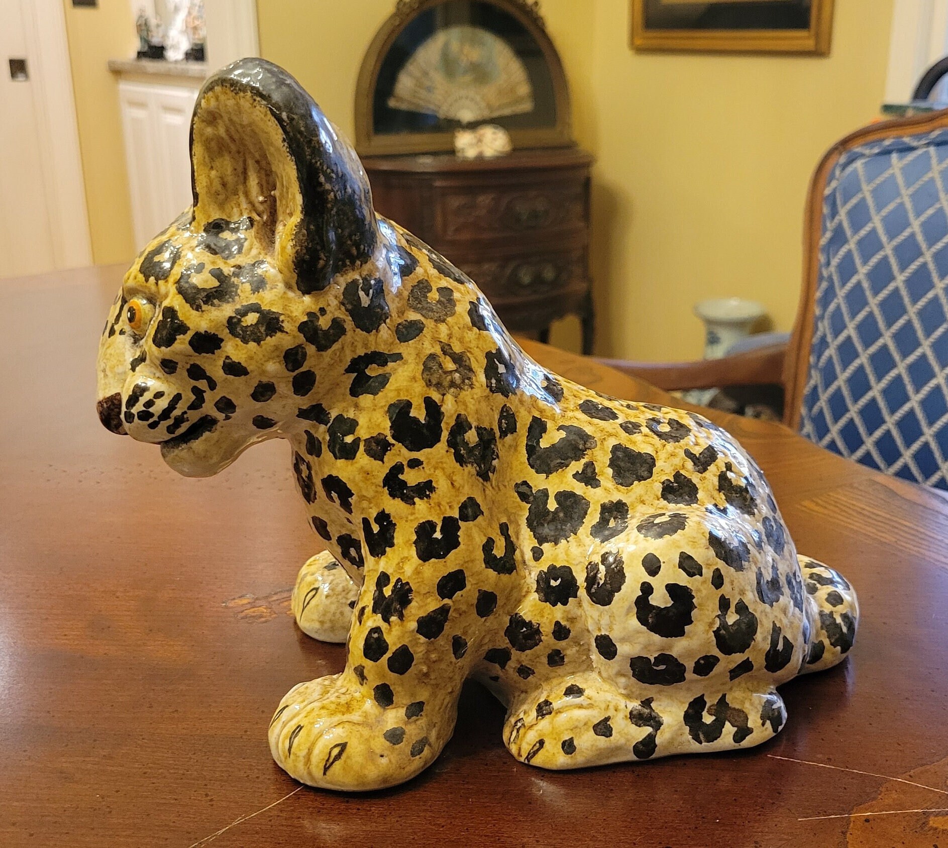Italian MCM Ceramic Leopard Cub 1960's - Etsy