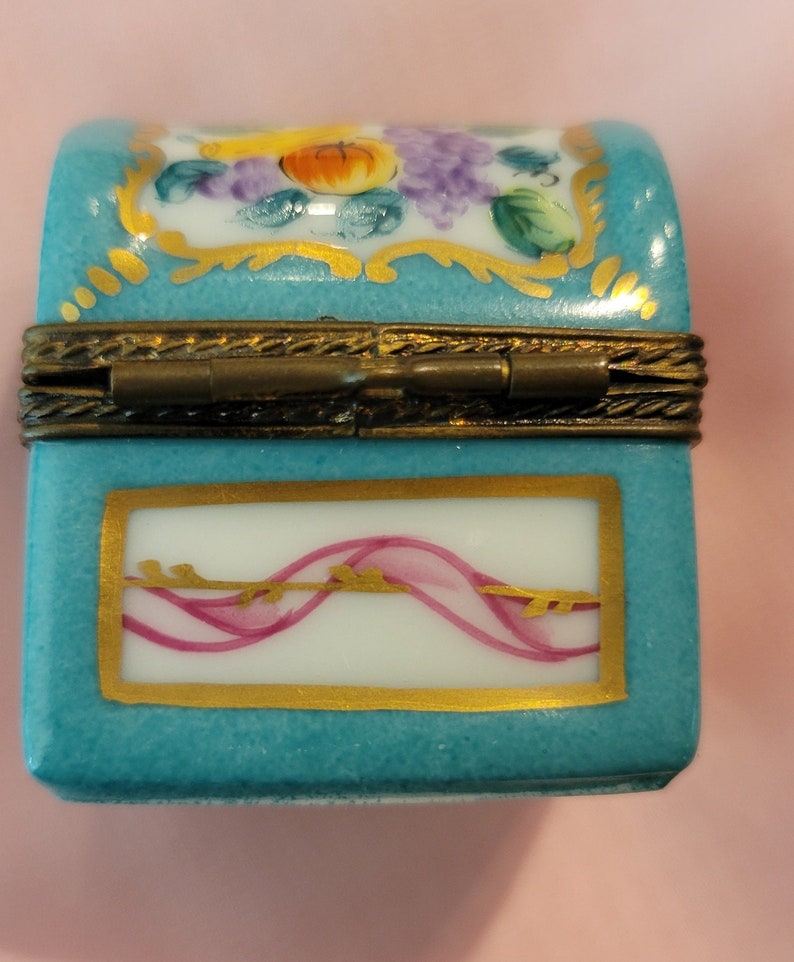 Limoges Treasure Chest Floral Trinket Box - Etsy