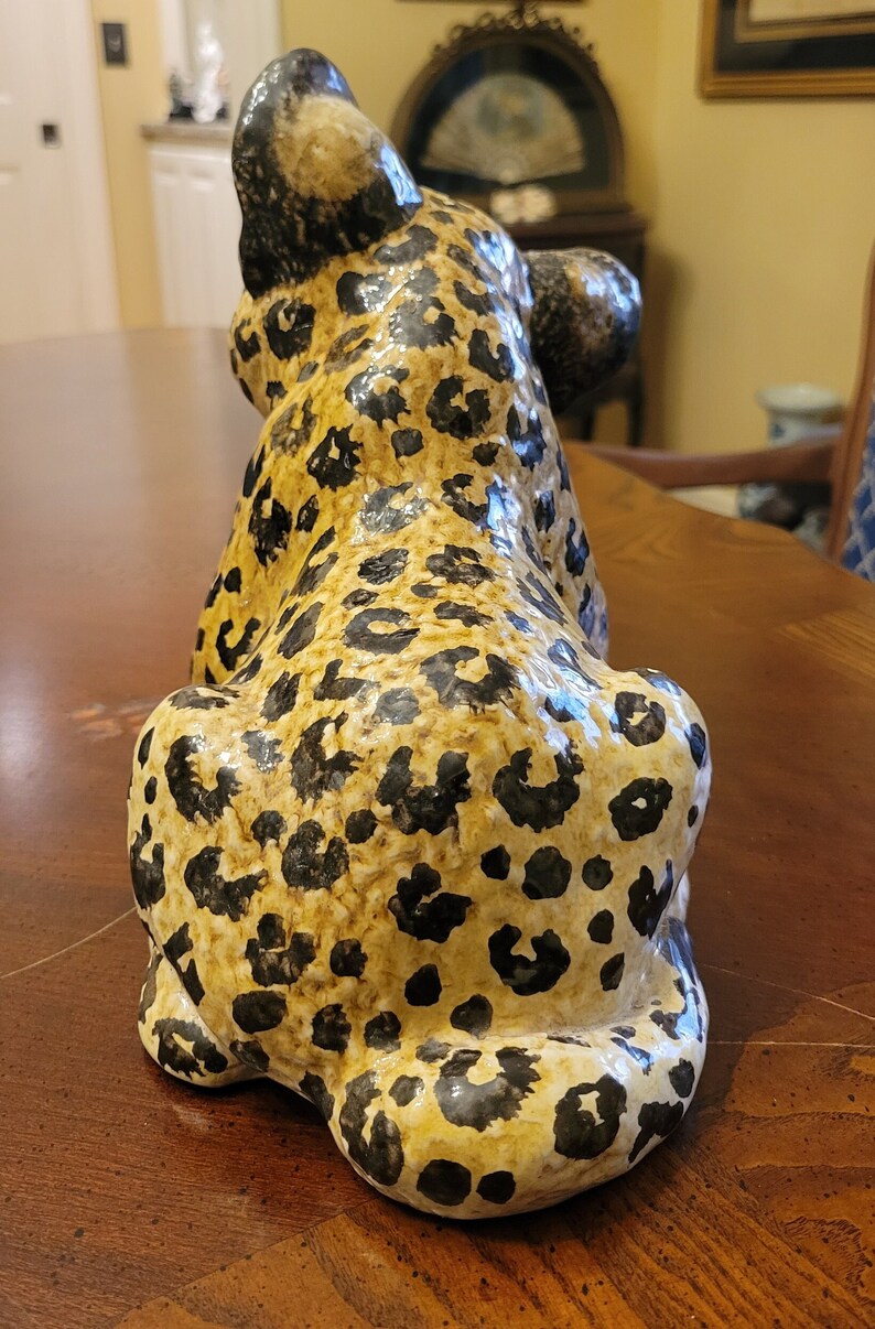 Italian MCM Ceramic Leopard Cub 1960's - Etsy