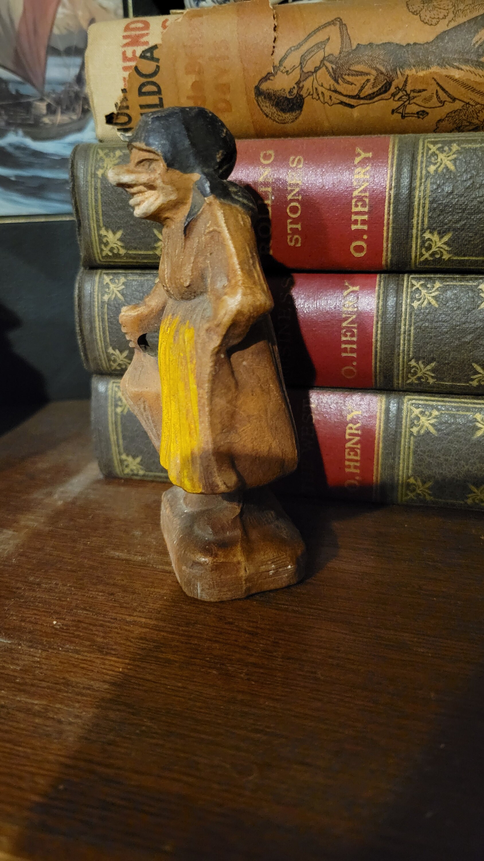 SYROCO Rare Wooden Figure of an Old Woman With Umbrella Circa 1940s - Etsy