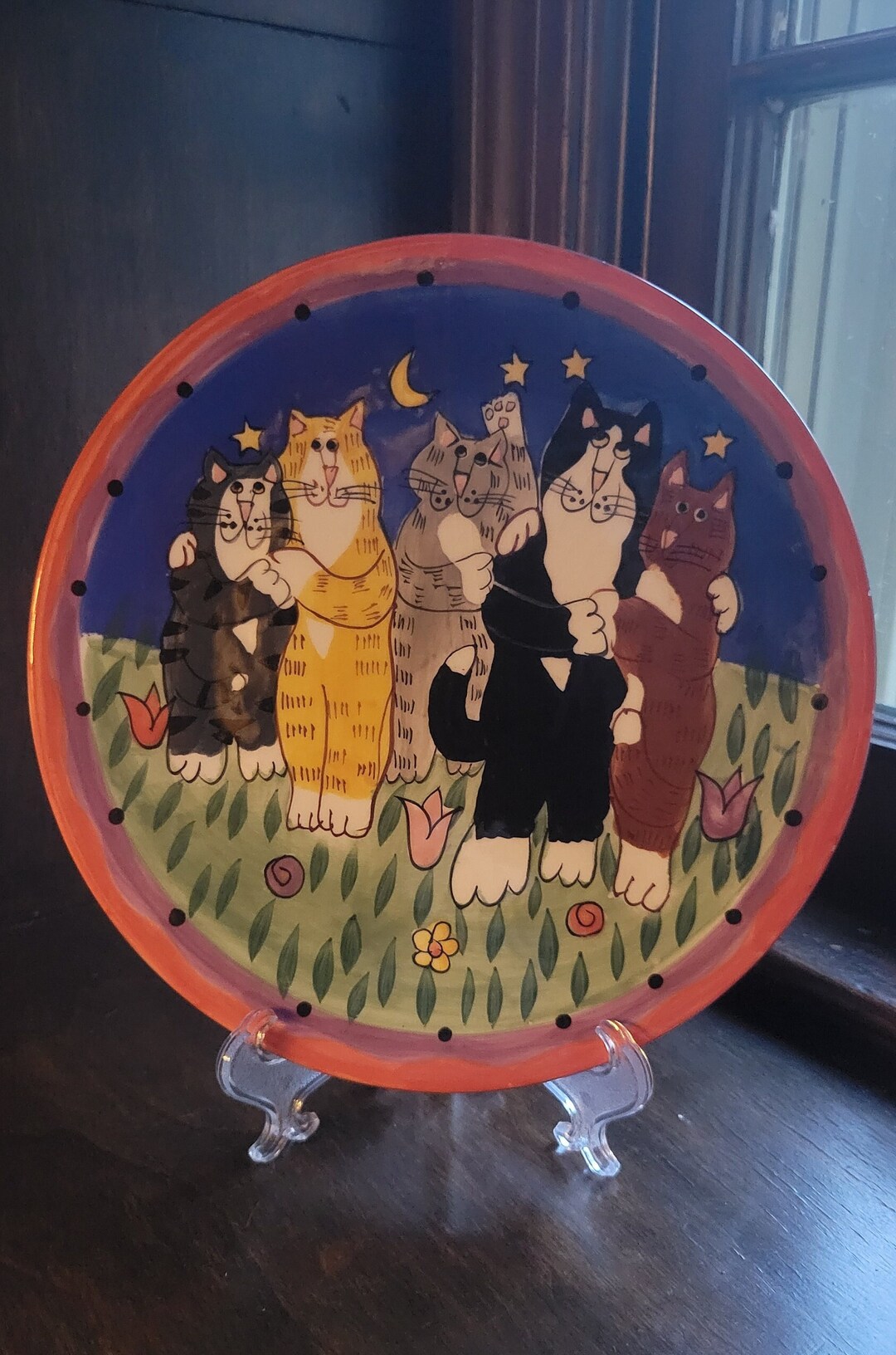 Catzilla Candace Reiter Plate Circa 2001 - Etsy