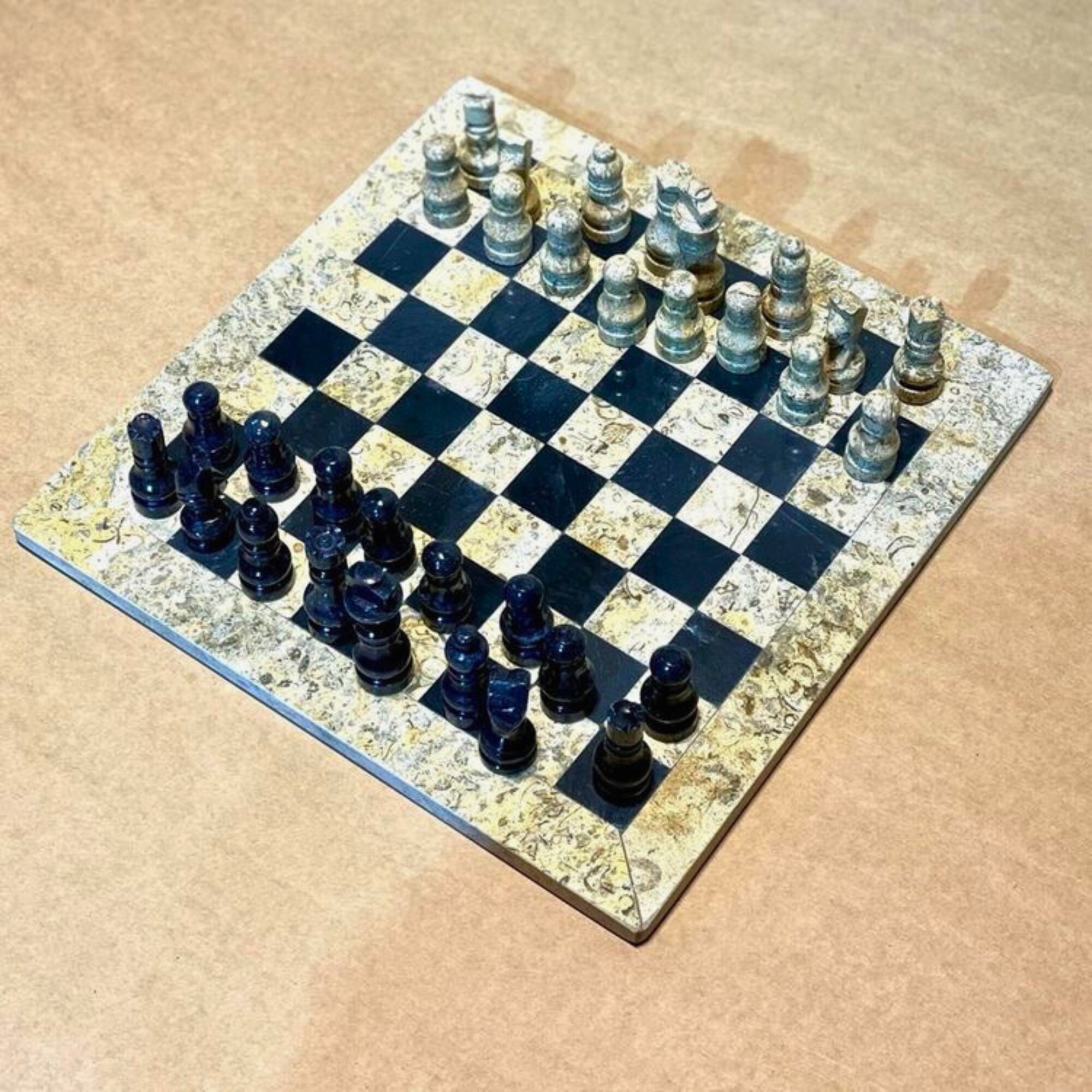 Real Marble Chess Set Handmade Marble Chess Board With - Etsy
