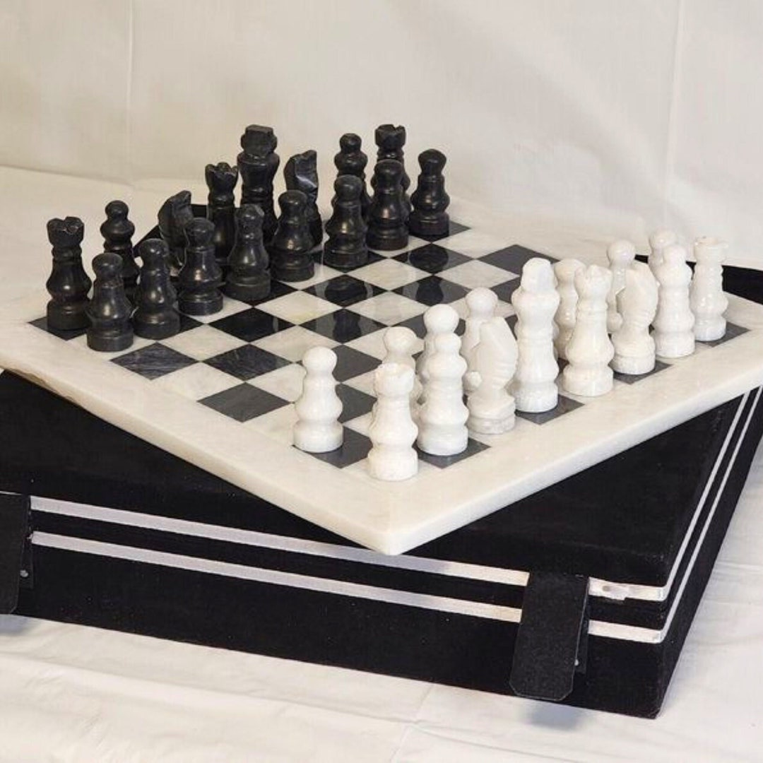 Marble Chess Set Handmade Marble Chess Board Set With Pieces - Etsy