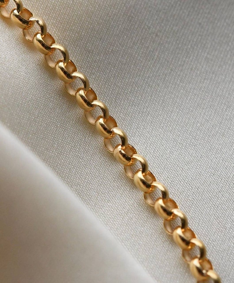 14k Solid Gold Rolo Chain 14k Gold Rolo Chain rolo Chain - Etsy