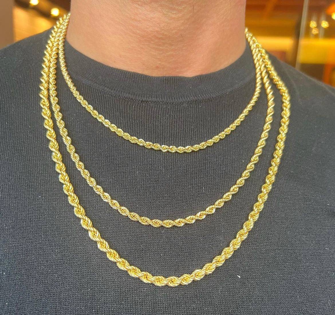 14k Solid Gold Rope Chain, Gold Rope,14k Rope Chain,14k Rope Chain ...