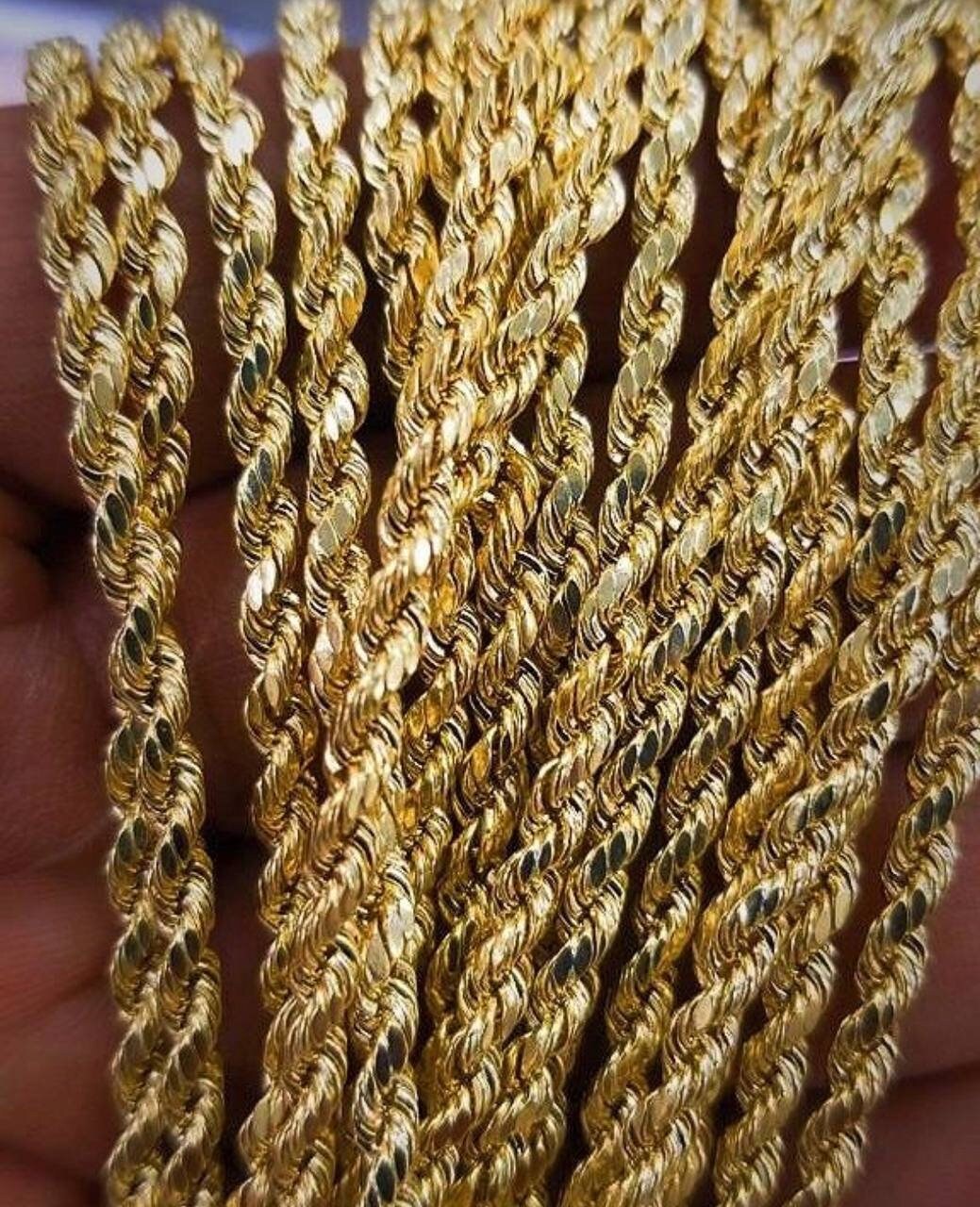 14k Solid Gold Rope Chain, Gold Rope,14k Rope Chain,14k Rope Chain ...