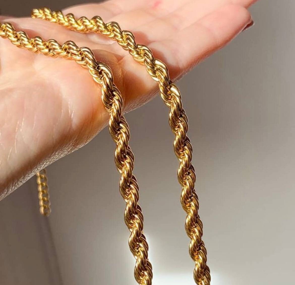 14k Solid Gold Rope Chain, Gold Rope,14k Rope Chain,14k Rope Chain ...
