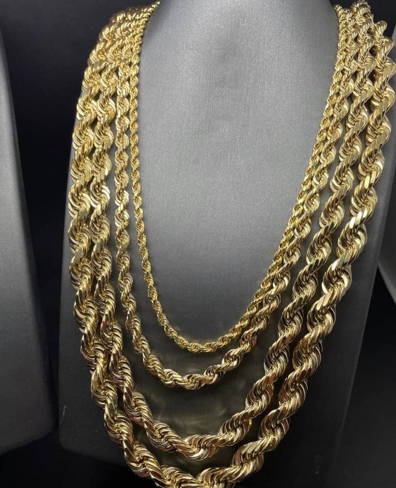 14k Solid Gold Rope Chain, Gold Rope,14k Rope Chain,14k Rope Chain ...