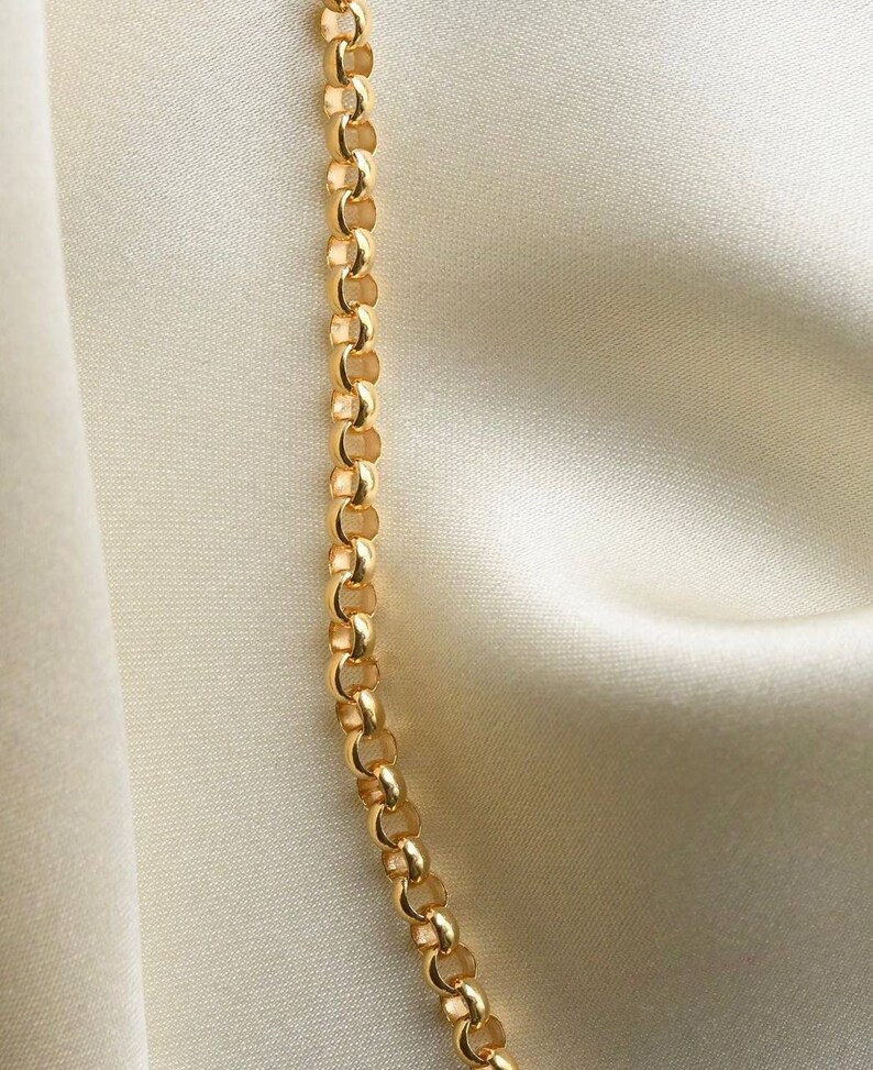 14k Solid Gold Rolo Chain 14k Gold Rolo Chain rolo Chain - Etsy