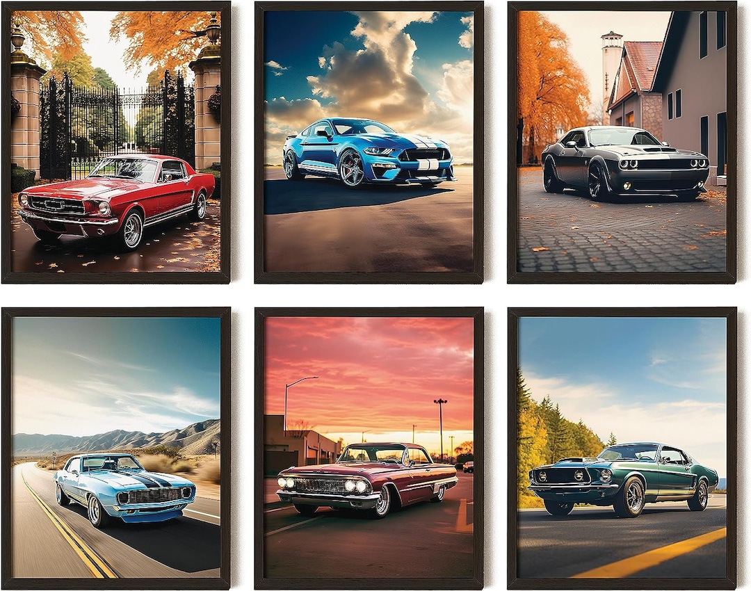 Classic Muscle Car Posters for Boys Room American Muscle Car - Etsy