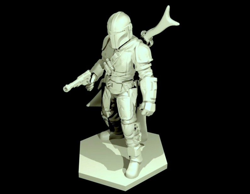 Star Wars Mandalorian Miniature Figure 3d Modelling Hq Stl File Ready ...