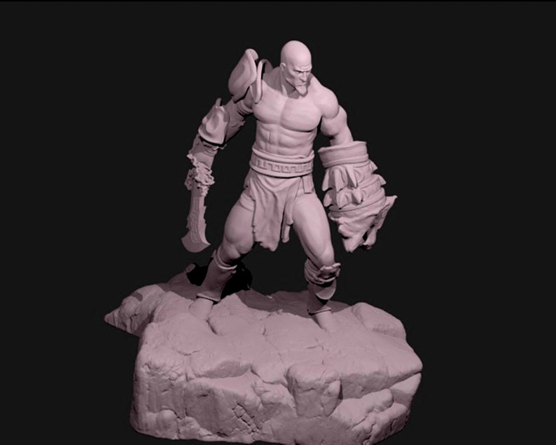 God of War Kratos 3d Model Figure Miniature - 3d Model HQ Stl File ...