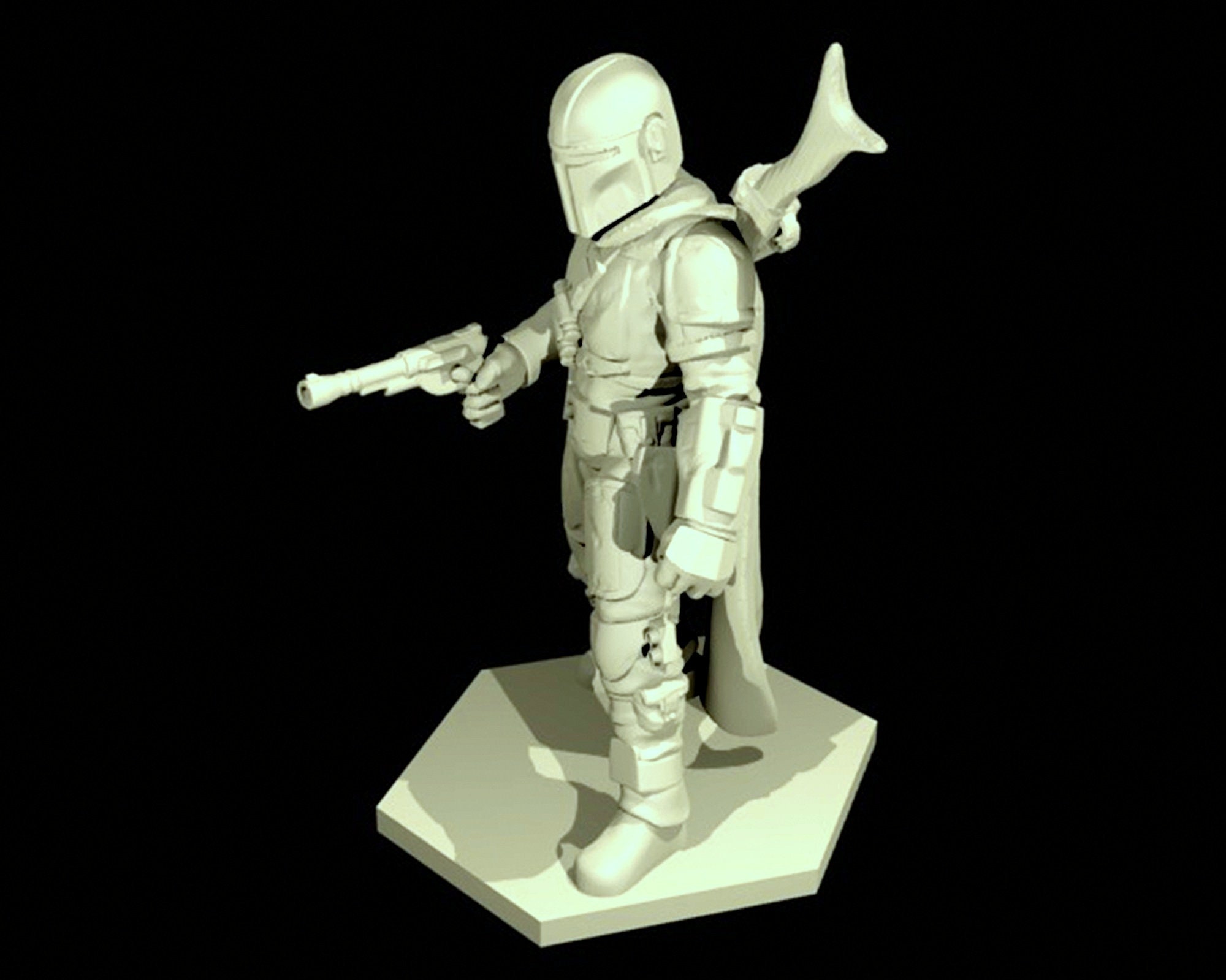 Star Wars Mandalorian Miniature Figure 3d Modelling Hq Stl File Ready ...
