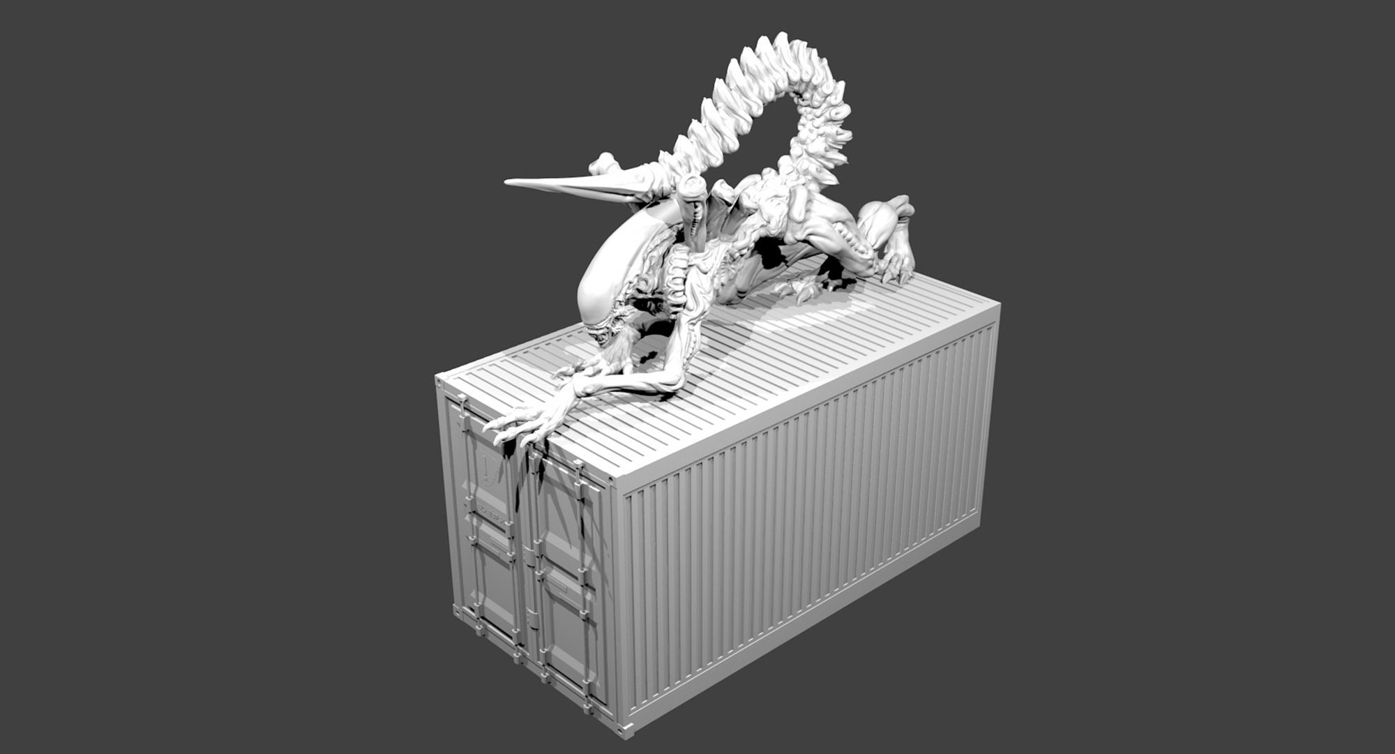 Xenomorph Alien HQ Detail Pro 2 Pieces 3d Model Miniature Stl File - Etsy