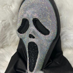 Bling Rhinestone Scream Mask, Ghostface Halloween Mask, Horror ...
