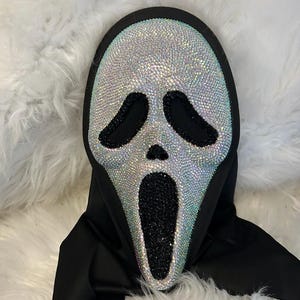 Bling Rhinestone Scream Mask, Ghostface Halloween Mask, Horror ...