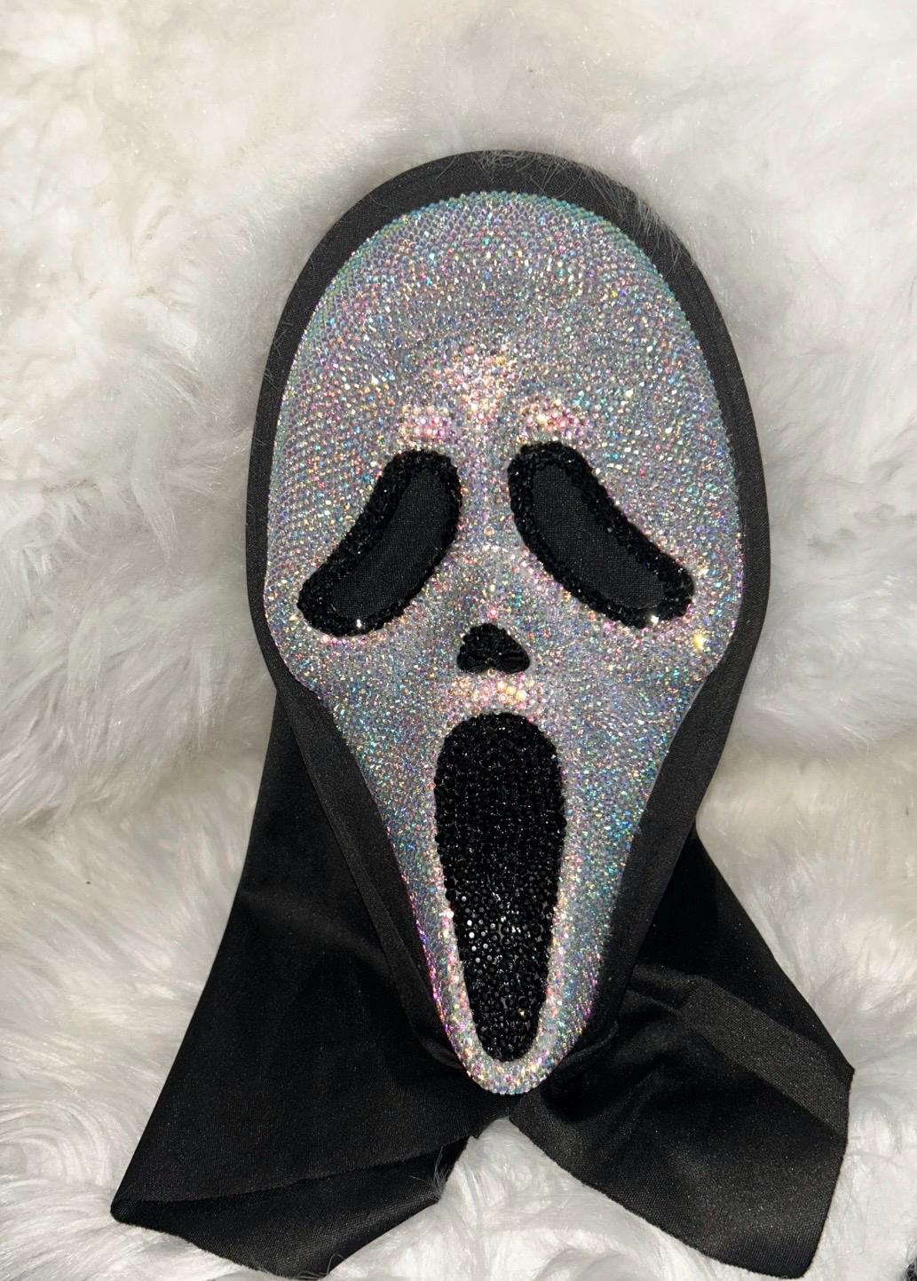 Bling Rhinestone Scream Mask, Ghostface Halloween Mask, Horror ...