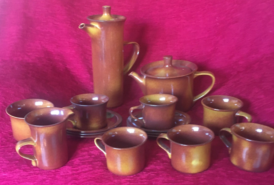 1960s Midwinter Maple Coffee and Tea Set - Etsy
