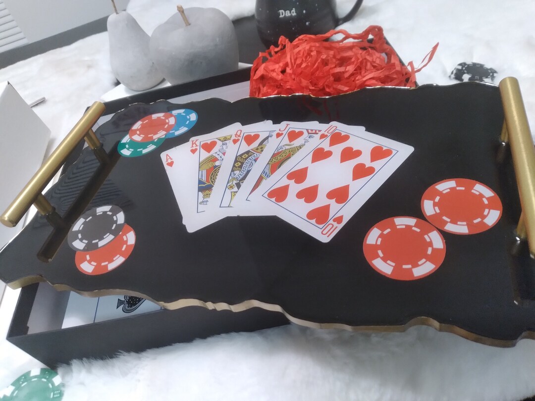 Poker Night Tray, Game Tray, Playing Cards Tray FREE Holiday SHIPPING ...