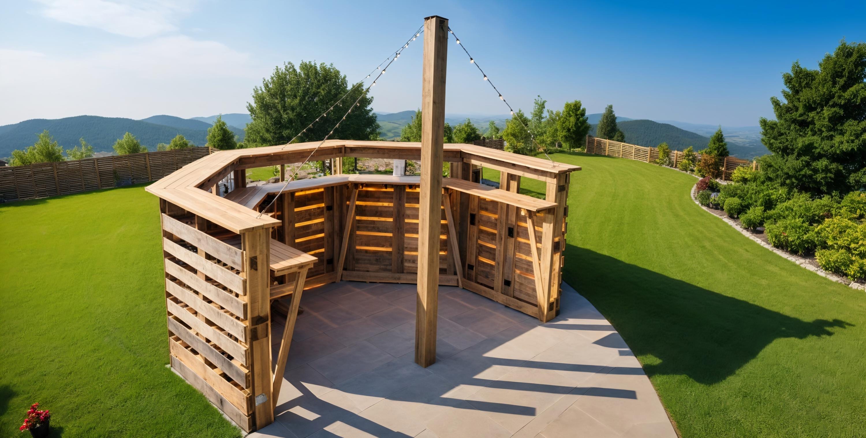 DIY Pallet Bar Plans – 48x40 Inch Outdoor Bar Blueprint, Backyard Patio ...