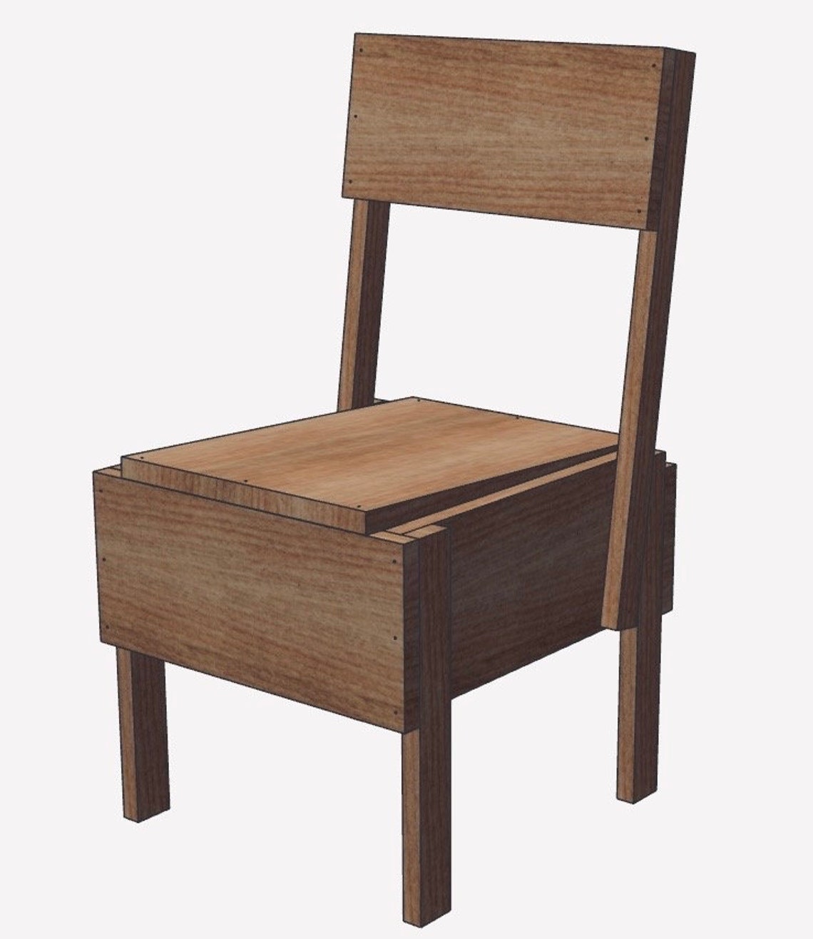 Plywood Chair Blueprint With Metric and Imperial Measurements - Etsy