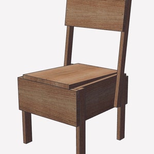 Plywood Chair Blueprint With Metric and Imperial Measurements - Etsy