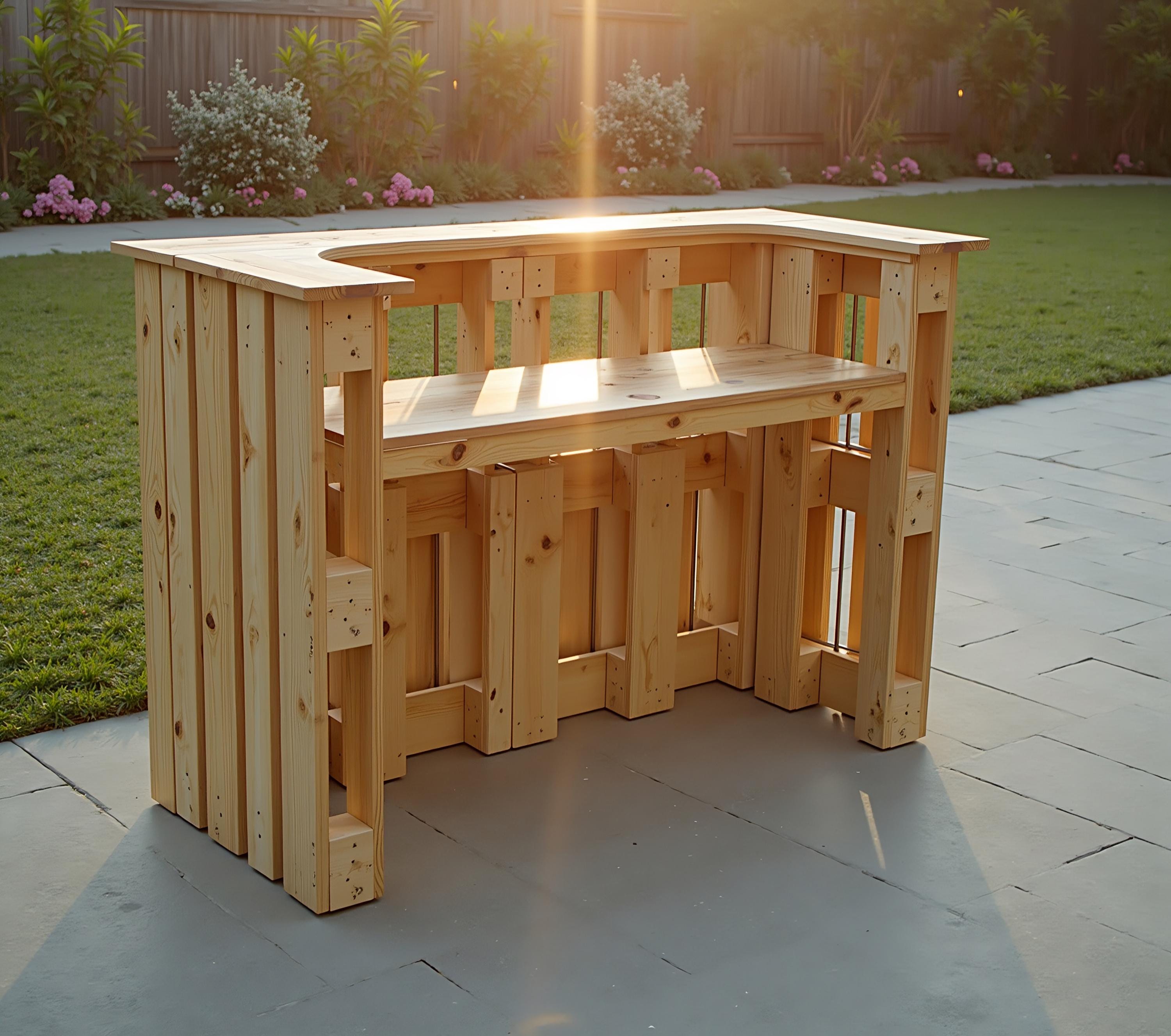 DIY Outdoor Euro Pallet Bar Blueprints, PDF Download - Etsy