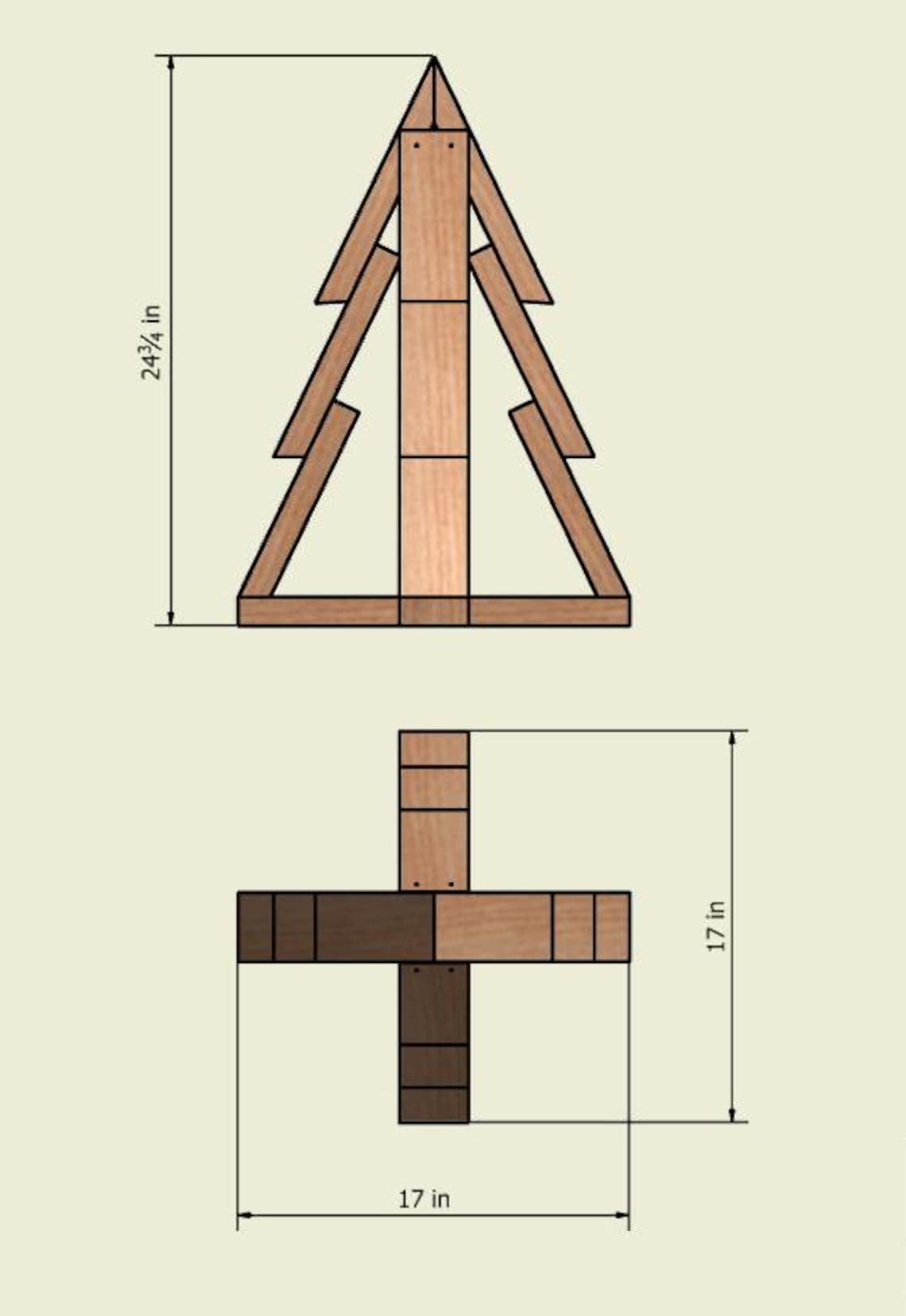 Wooden Christmas Tree Plans - PDF Download - Etsy