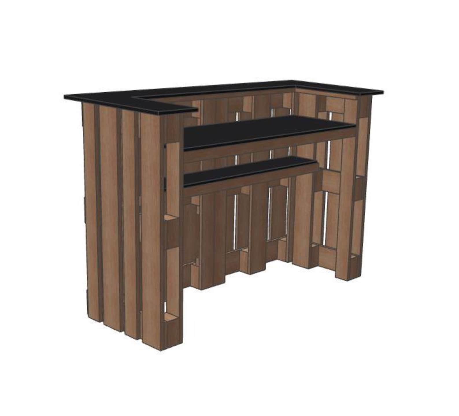 DIY Euro Pallet Bar Plans, Outdoor Bar Blueprint, Backyard Patio PDF ...