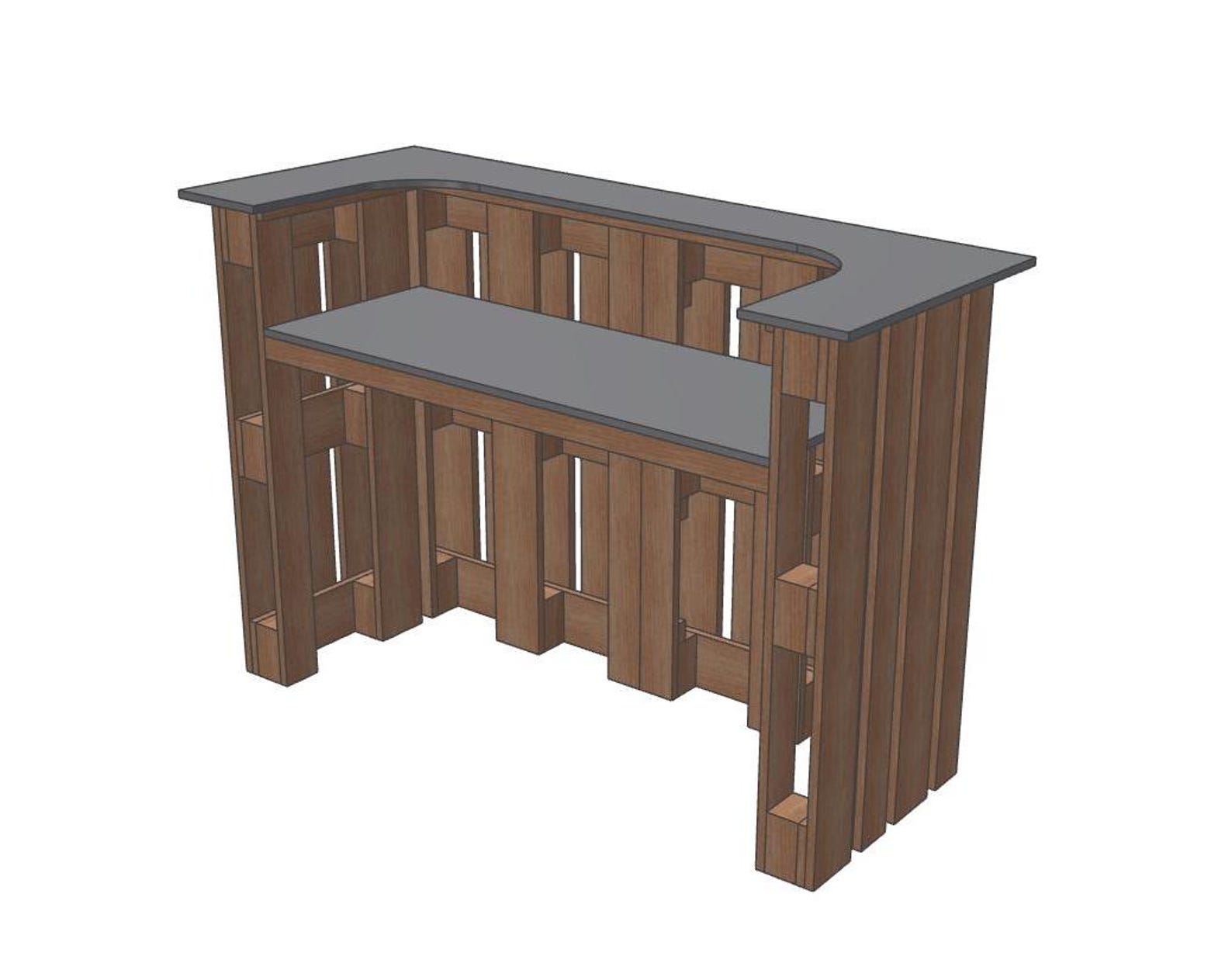 DIY Outdoor Euro Pallet Bar Blueprints, PDF Download - Etsy