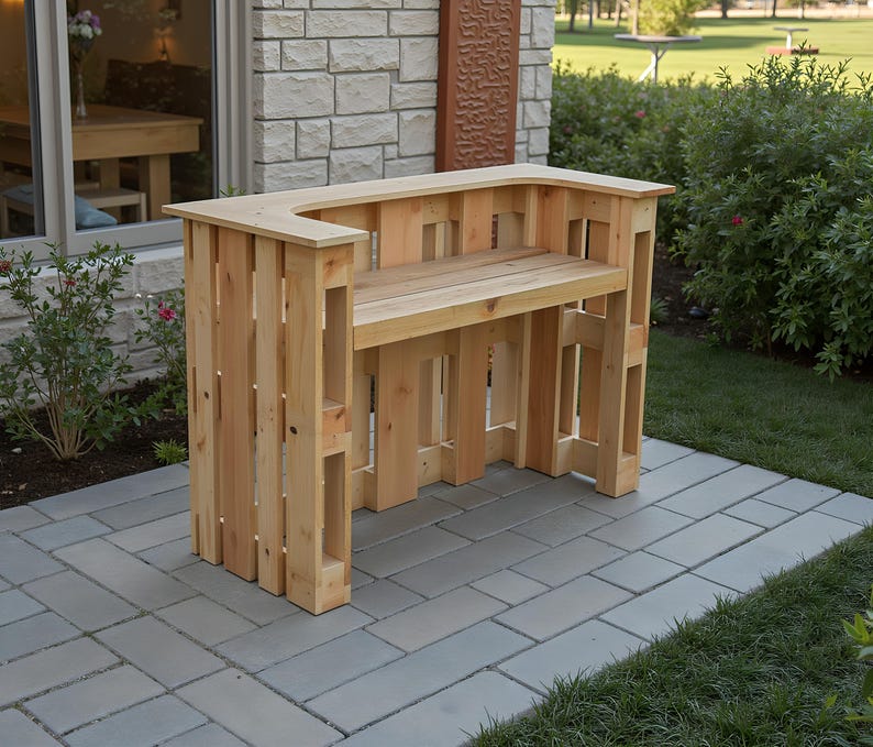DIY Outdoor Euro Pallet Bar Blueprints, PDF Download - Etsy