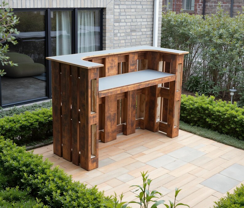 DIY Outdoor Euro Pallet Bar Blueprints, PDF Download - Etsy