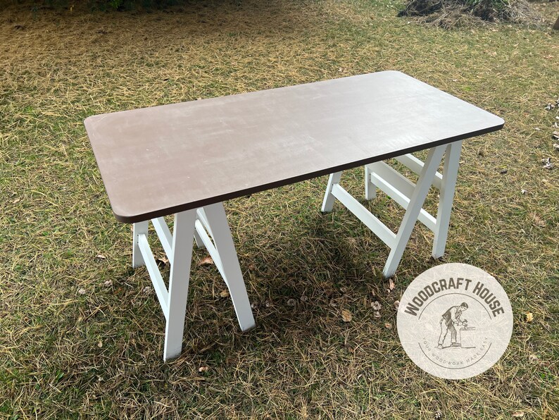 Plywood or Wood Desk Table-diy PDF Printable-scandinavian Modern Design ...