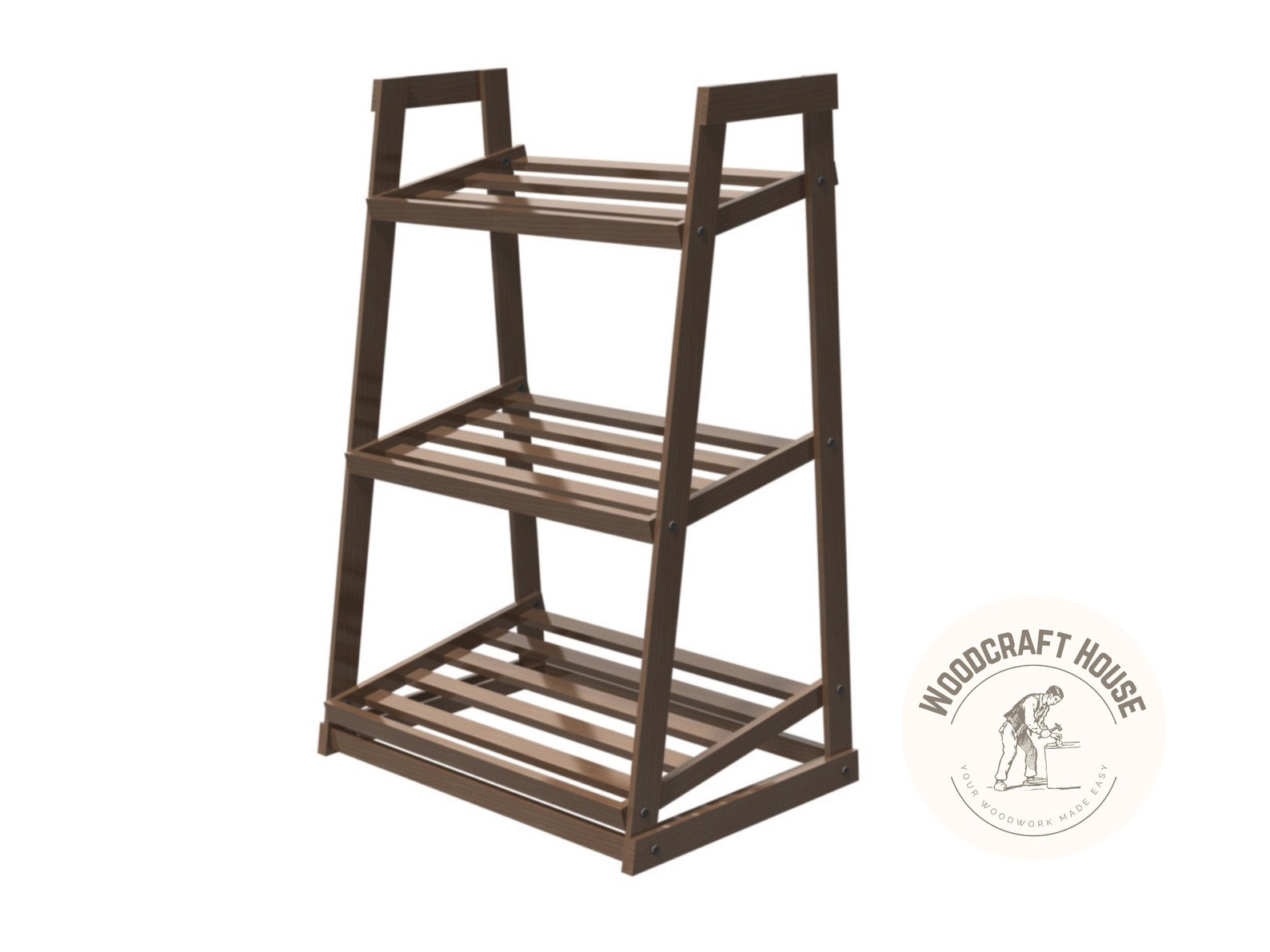 Wooden Display Shelf Blueprint for Exhibitions and Retail PDF Download ...