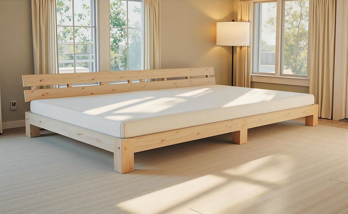 DIY King + Queen Bed Frame Plans: Modern Woodworking Blueprints (PDF ...