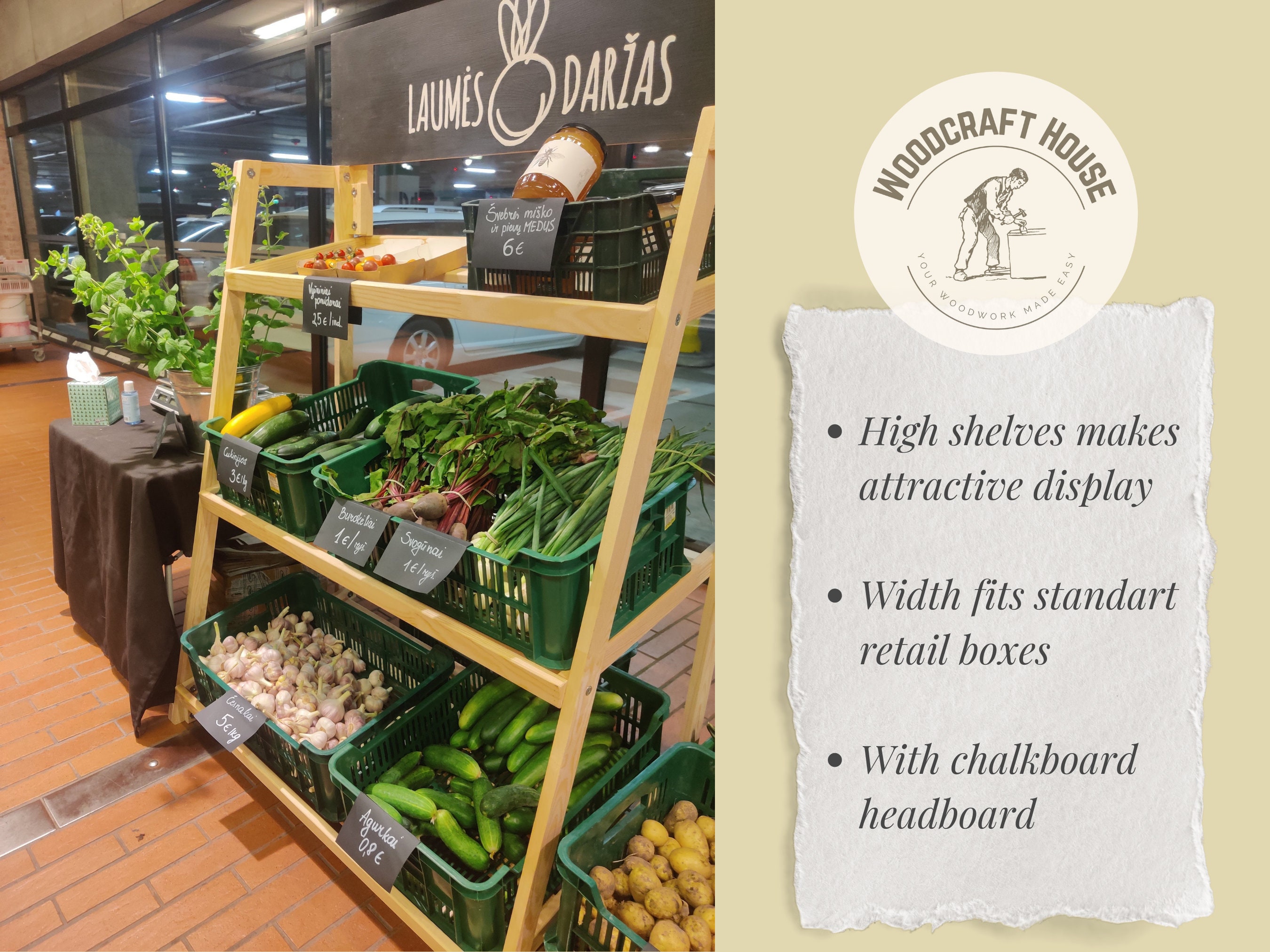 Wooden Display Shelf Blueprint for Exhibitions and Retail PDF Download ...