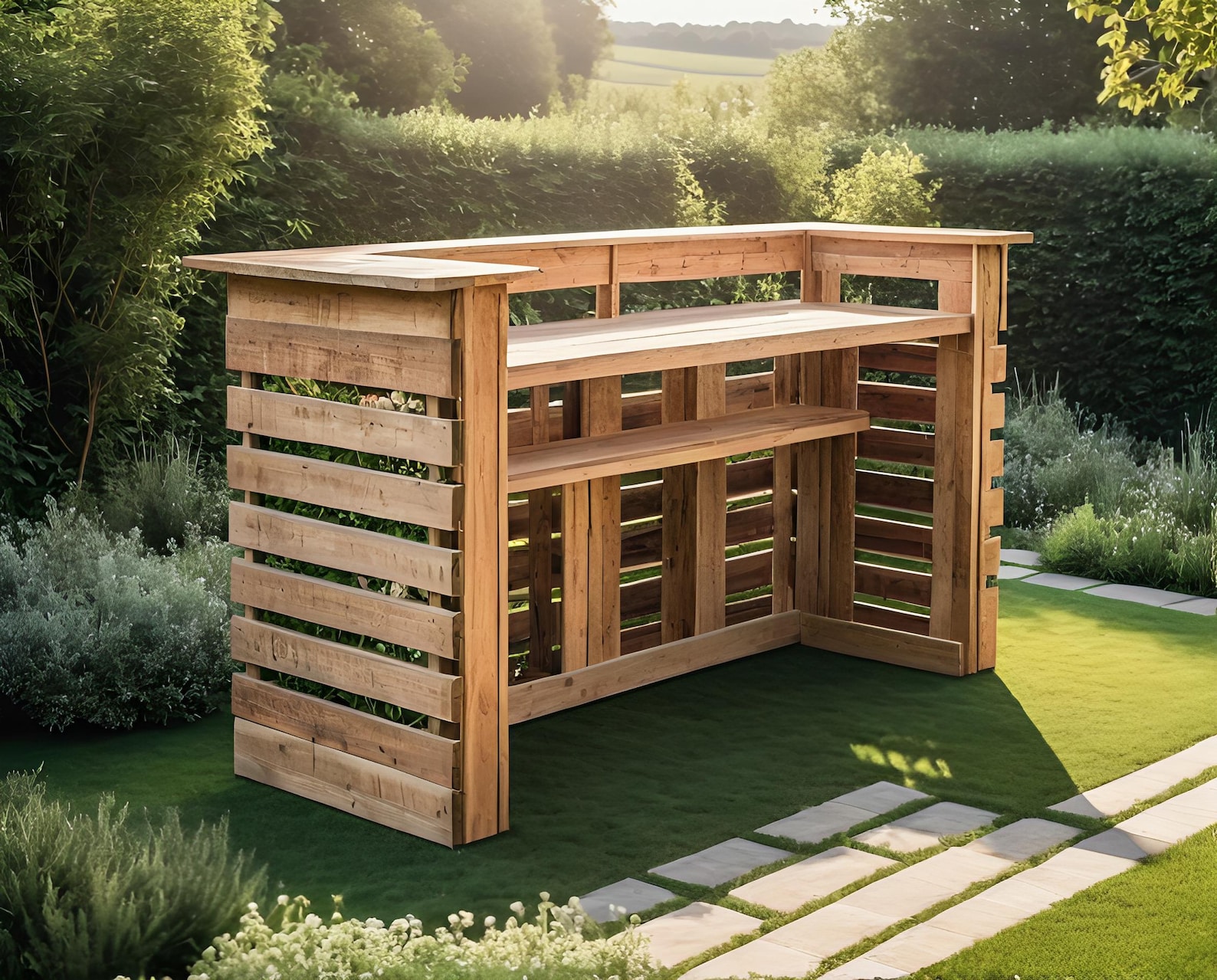 48x40 Inch Pallet Bar PDF Blueprints – DIY Bar Plans for Outdoor Design ...