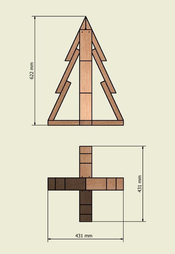 Wooden Christmas Tree Plans - PDF Download - Etsy