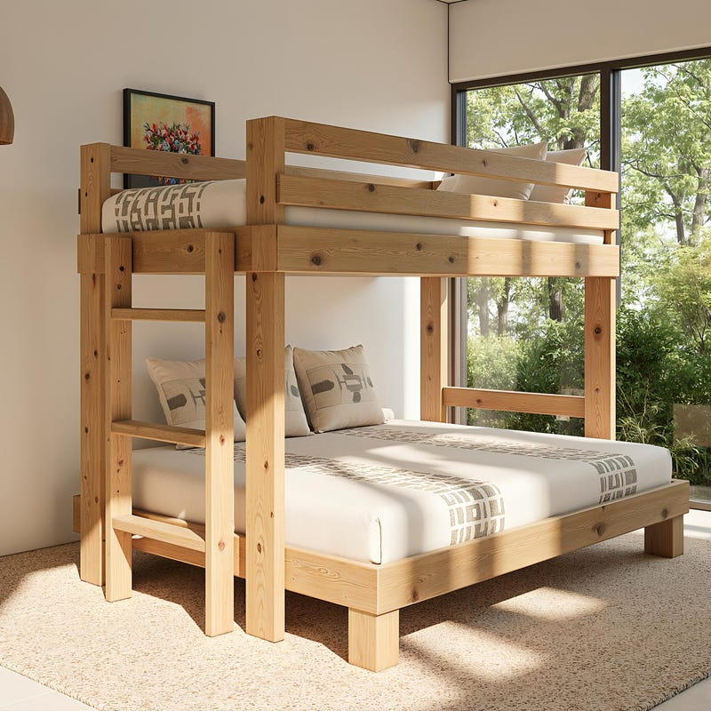 Bunk Frame Bed - Etsy