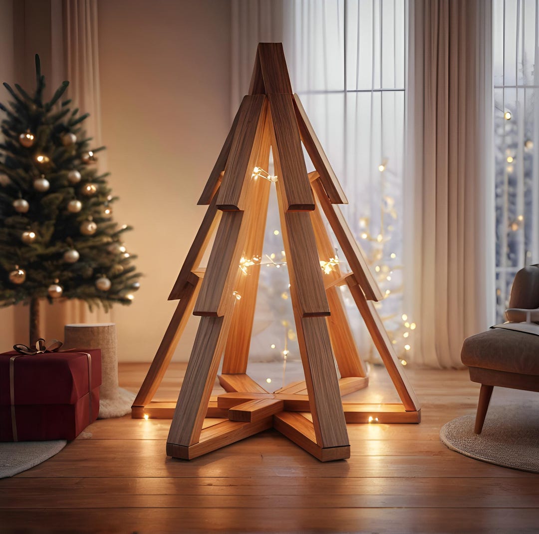 Wooden Christmas Tree Plans – 38 1/4" and 970 Mm Tall – DIY Holiday ...