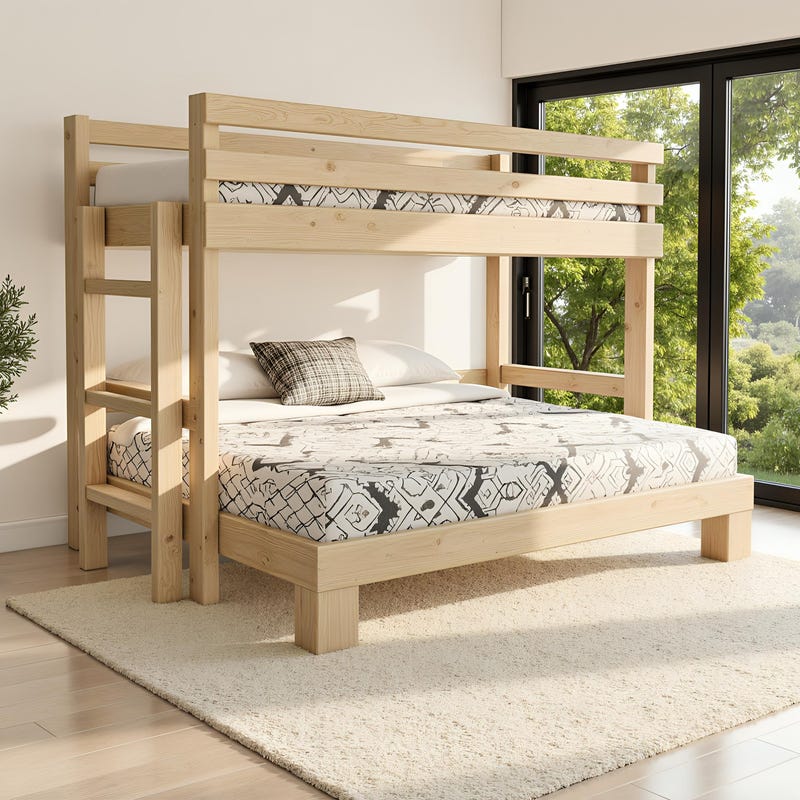 Queen Bunk Bed Loft Plan - Etsy