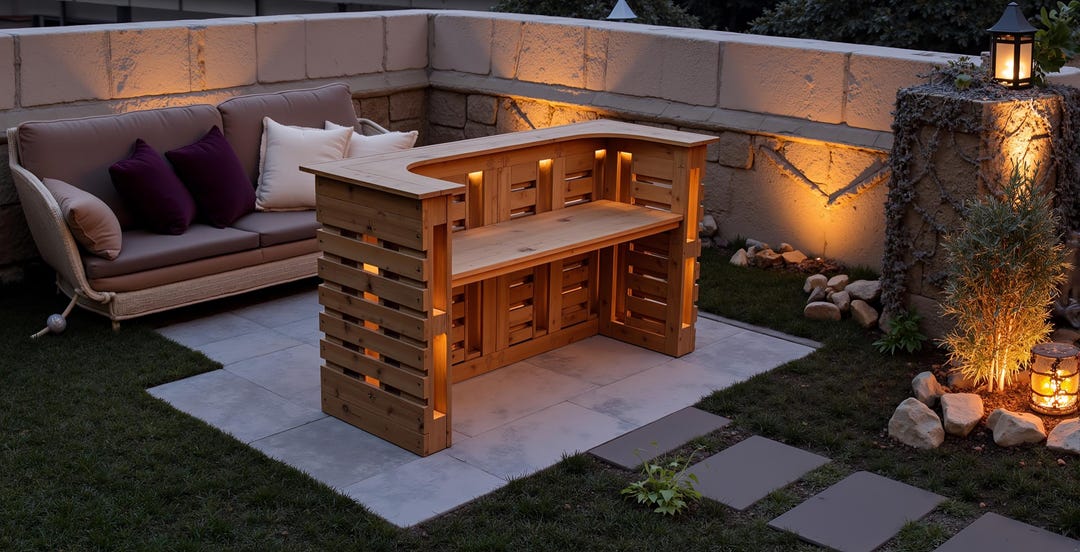 DIY Pallet Bar Plans – 48x40 Inch Outdoor Bar Blueprint, Backyard Patio ...