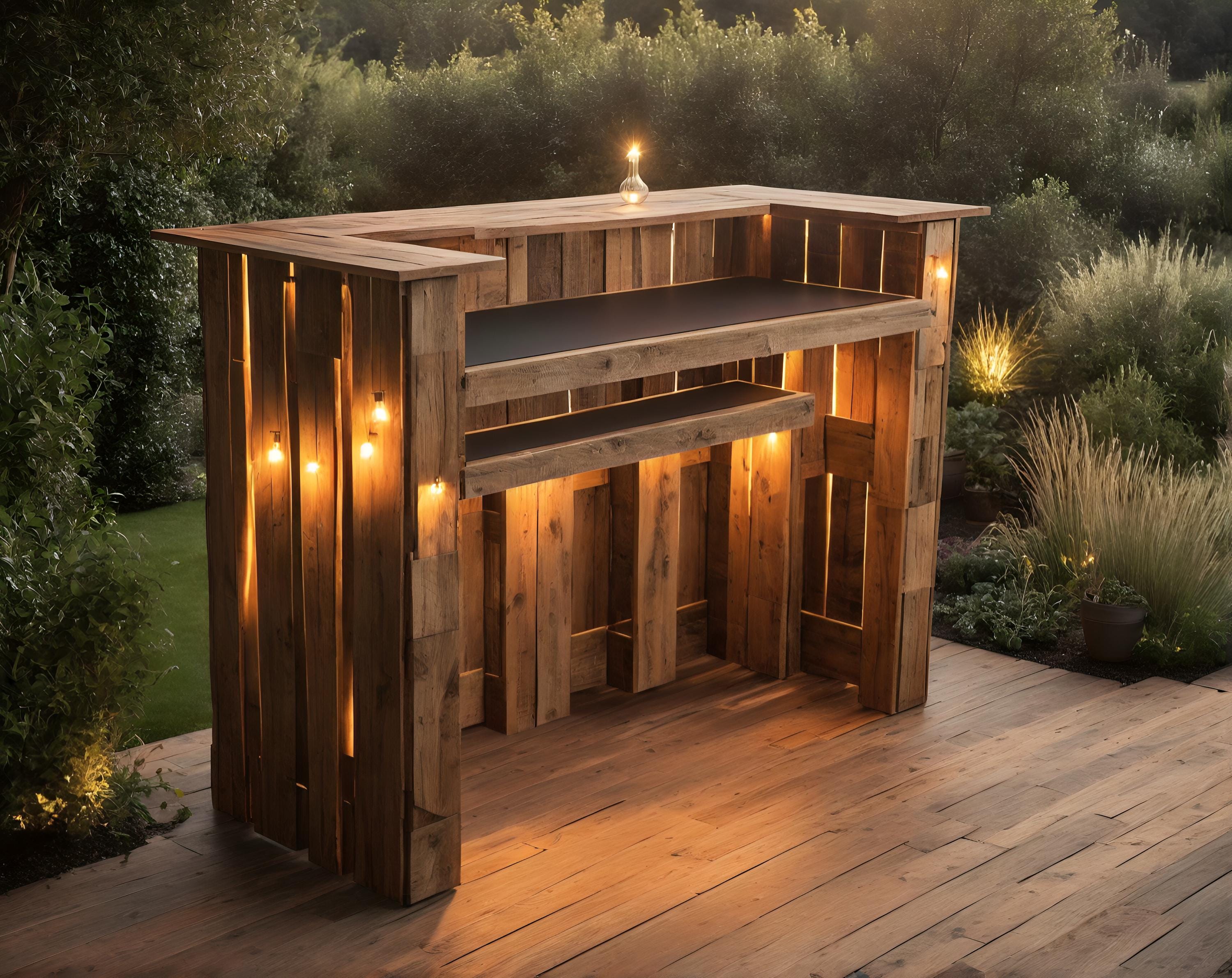 DIY Euro Pallet Bar Plans, Outdoor Bar Blueprint, Backyard Patio PDF ...