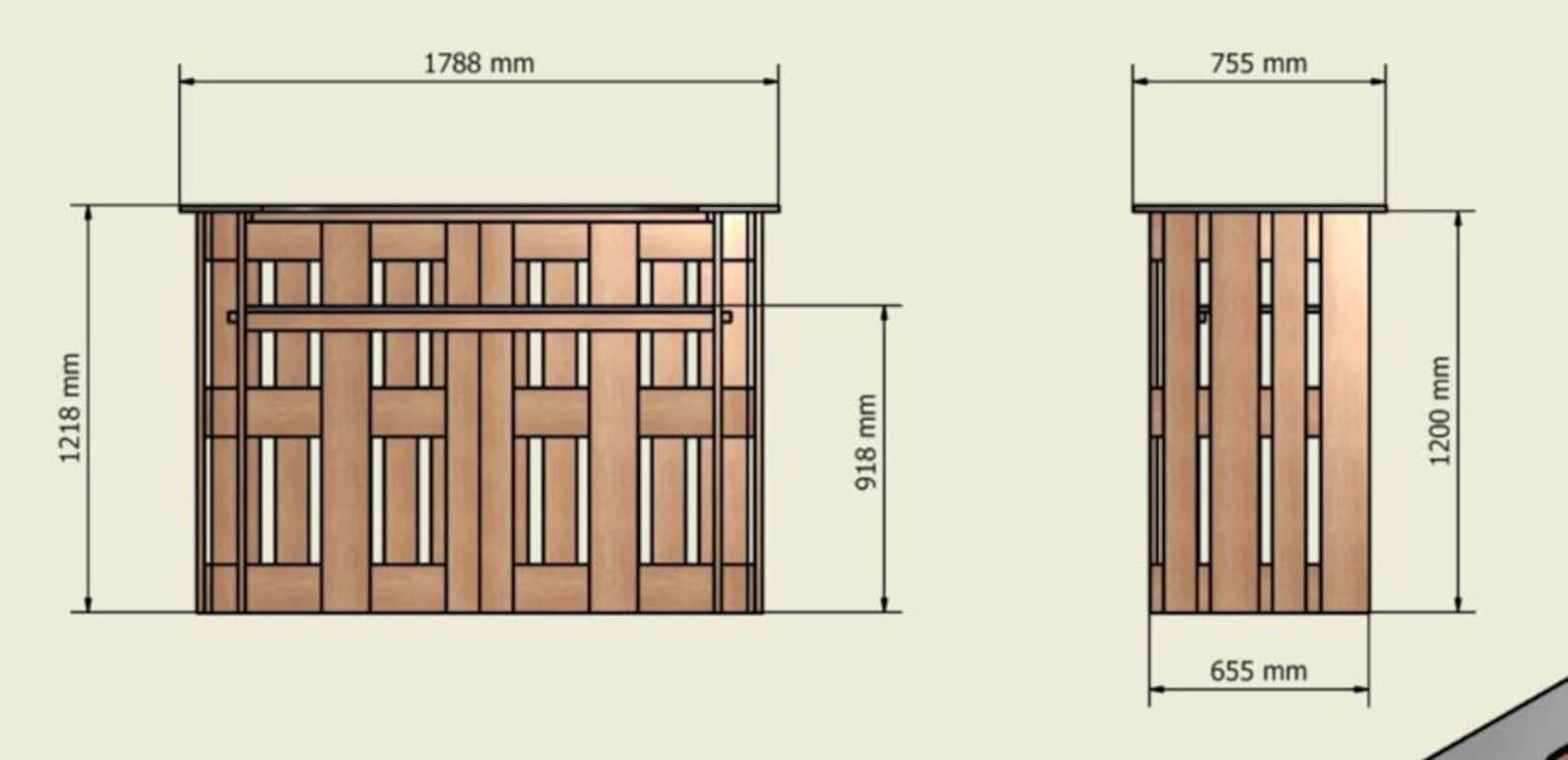 DIY Outdoor Euro Pallet Bar Blueprints, PDF Download - Etsy