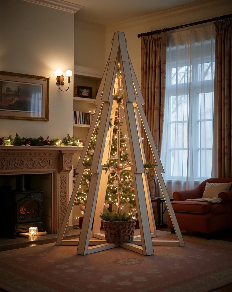 Wooden Christmas Tree Blueprints | 4 Design Set | DIY Holiday Decor PDF ...